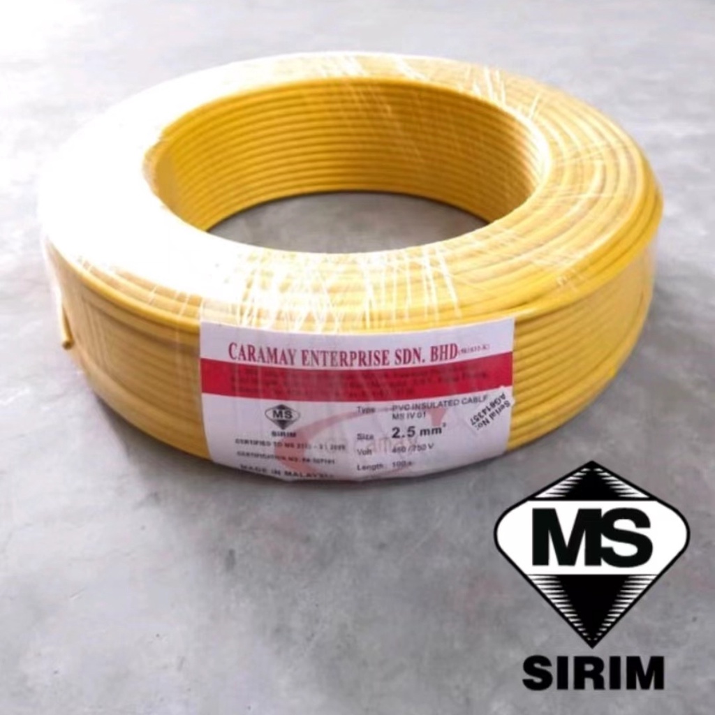 CARAMAY 2.5MM Pure Copper 100% PVC Cable / Wayar / Wire Copper Wire ...