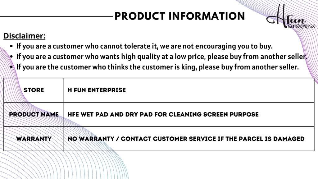 HFE Wet Pad and Dry Pad for Cleaning Screen Purpose | Shopee Malaysia