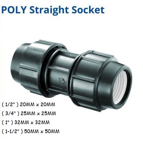 Poly Straight Socket 20MM 25MM 32MM | Shopee Malaysia