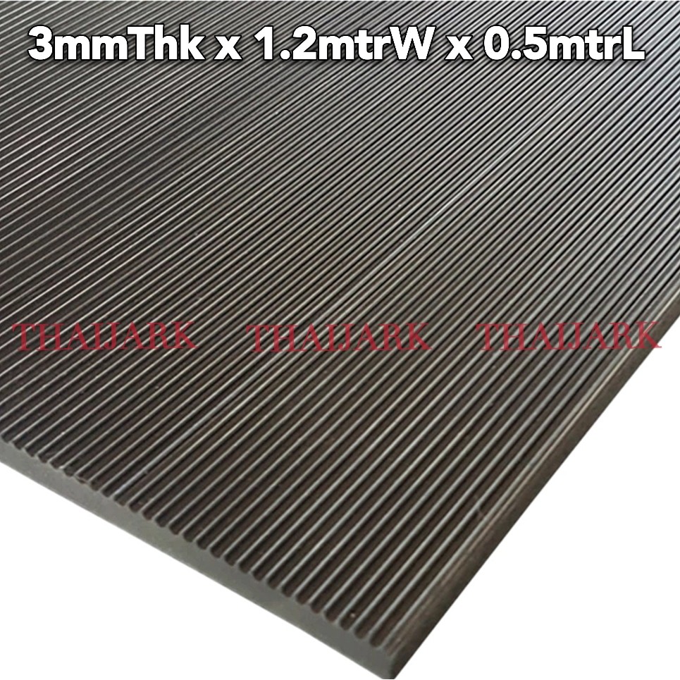 Ribbed Rubber Mat, Size: 3mm x 1.2mtrW x 0.5mtrL,Corrugated Rubber Mat ...