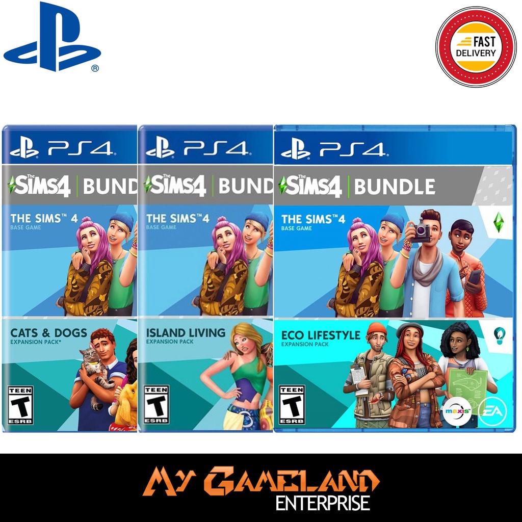 PS4 The Sims 4 + Sims 4 Cats And Dogs / Island Living Collection | The ...