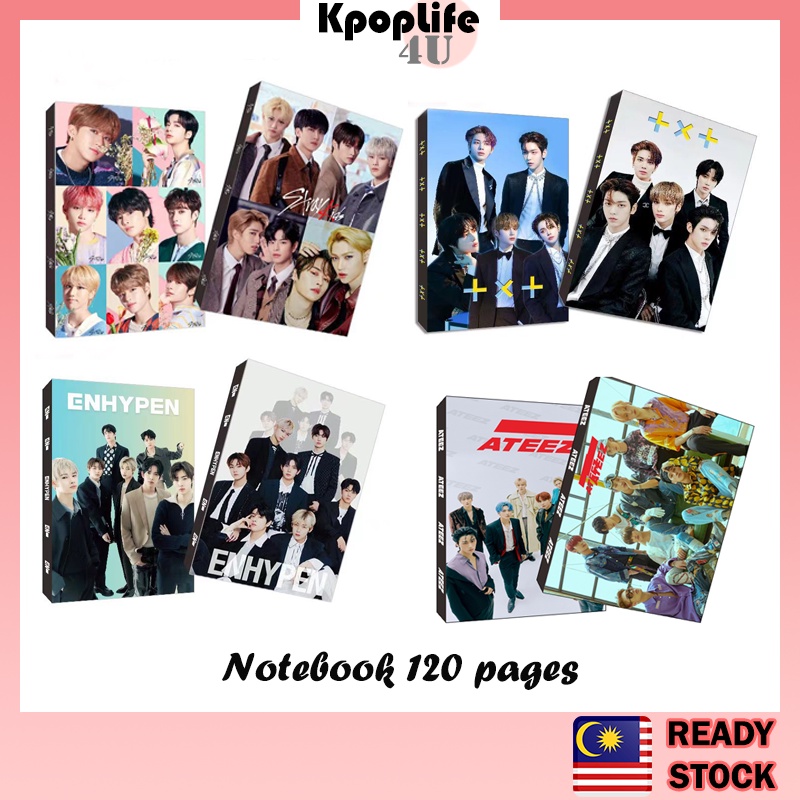 Stray Kids ATEEZ En- TxT Notebook with Photo Card 120pg Kpop Notebook ...