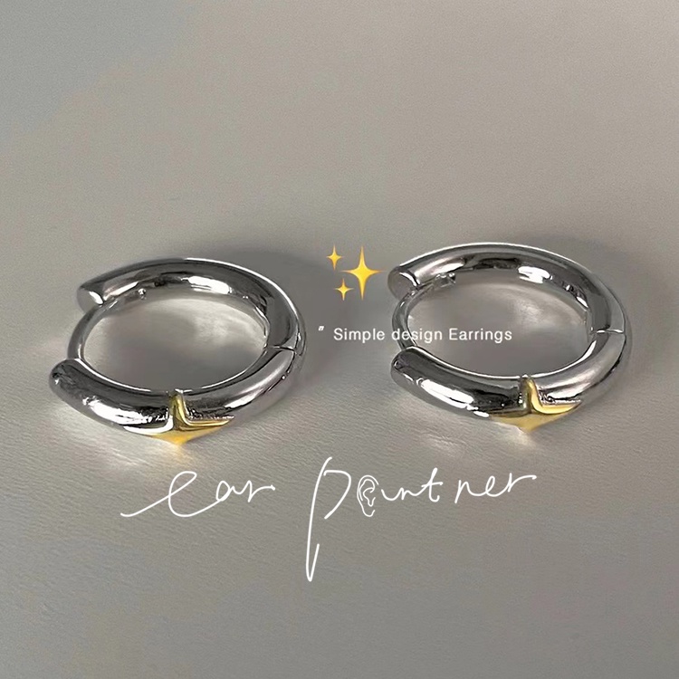 Ear Partner New Design Star S925 Sterling Silver Needle Hoop Earrings ...