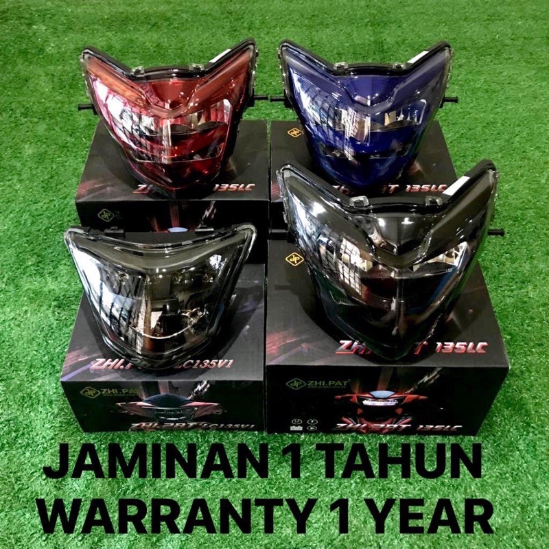 JAMINAN 1 TAHUN ZHI PAT LED HEADLAMP HEADLIGHT LC135 V1-V8 Y15Z SYM ...