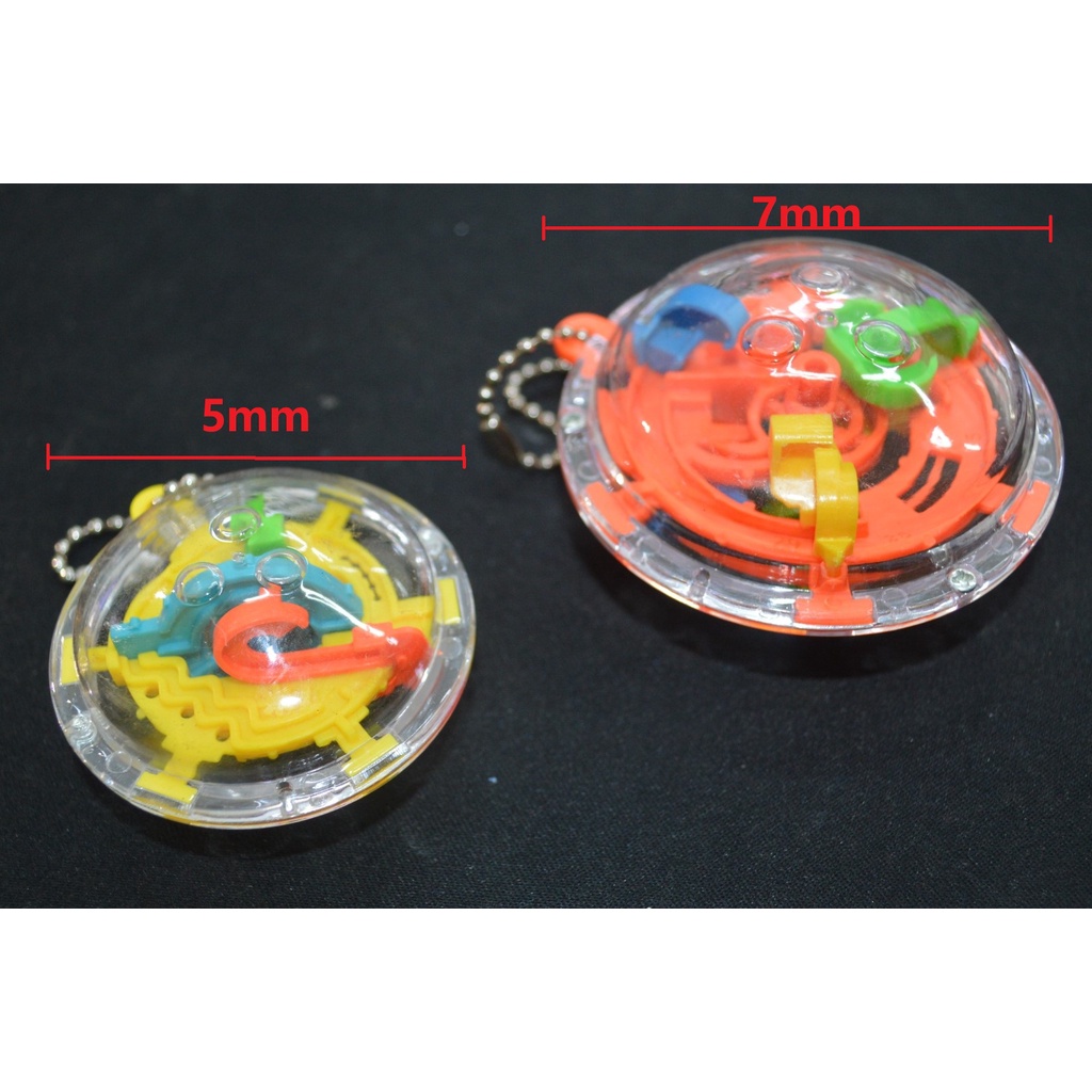 (Ready Stock) 3D Magic Barriers Maze Intellect Ball Keychain Children ...