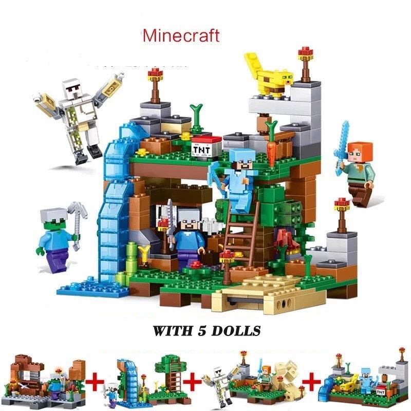 My World Bricks 4 IN 1 Minecraftter Cat Leopard Jungle Building Blocks ...