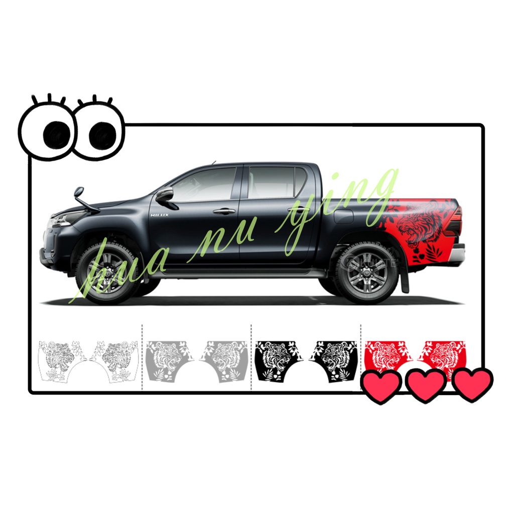 Body Sticker/Side Body Lining Toyota Hilux Sport, Revo, TRD Sportivo ...