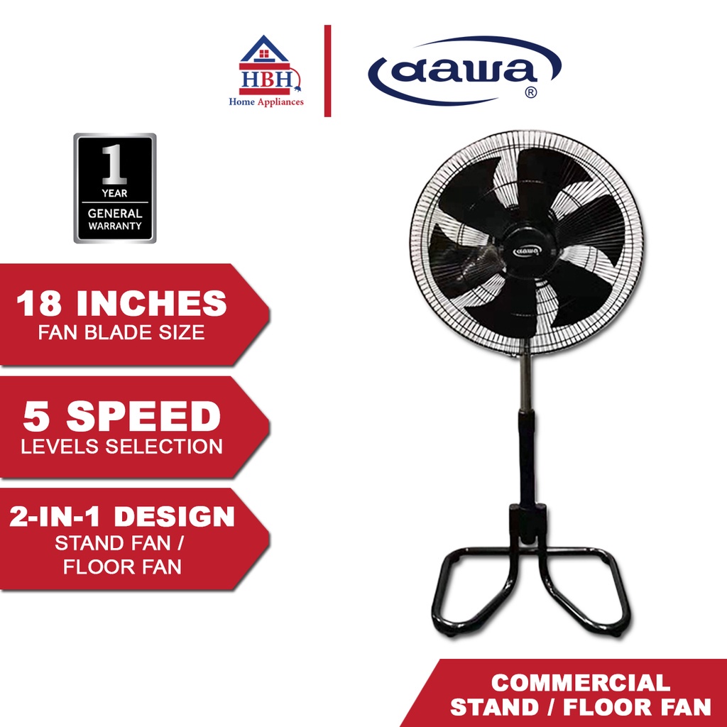 Dawa SF-18 18" 160W 5 Speed 2-In-1 Height Adjustable Strong Air ...