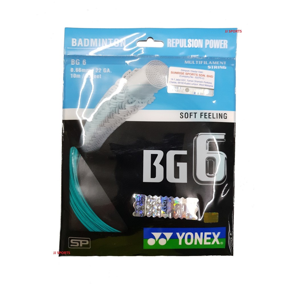 YONEX BG6 STRING (ORIGINAL SUNRISE SPORTS) | Shopee Malaysia