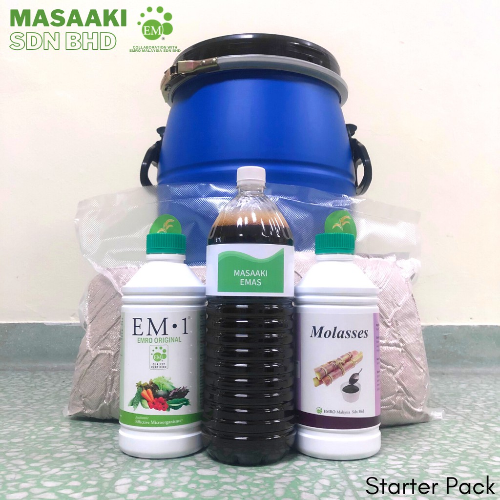 Starter Pack - Natural Organic EM Fertilizer (30 Litre Drum Tong, EM1 ...
