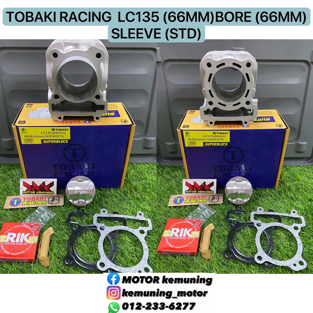 TOBAKI CERAMIC CYLINDER RACING SUPERBLOCK 135LC Y15 Y15ZR LC135 FZ FZ150 FORGED SLEEVE+FORGED ...
