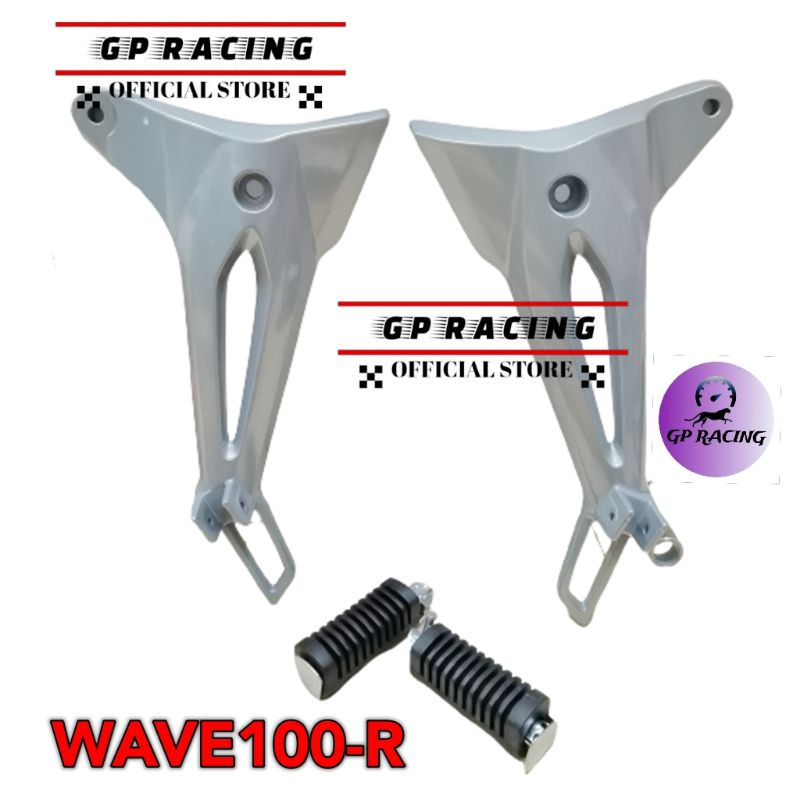 Wave100r rear foot rest with bracket set besi kaki PIJAK belakang wave ...