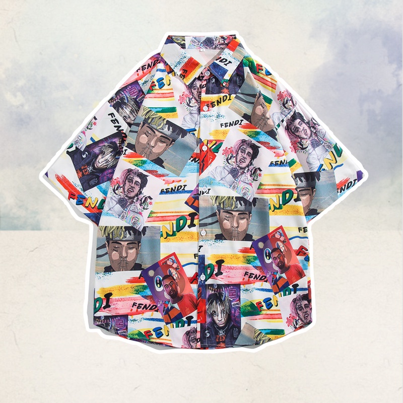 Naruto New Men's Beach Surfing Seaside Short-sleeved Floral Shirt ...