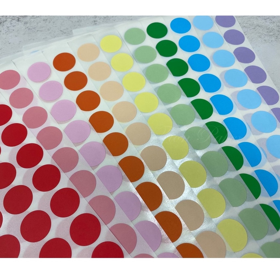 Fion Color Round Sticker-Diameter 2cm/2.5cm-Molding Sticker-Preschool ...