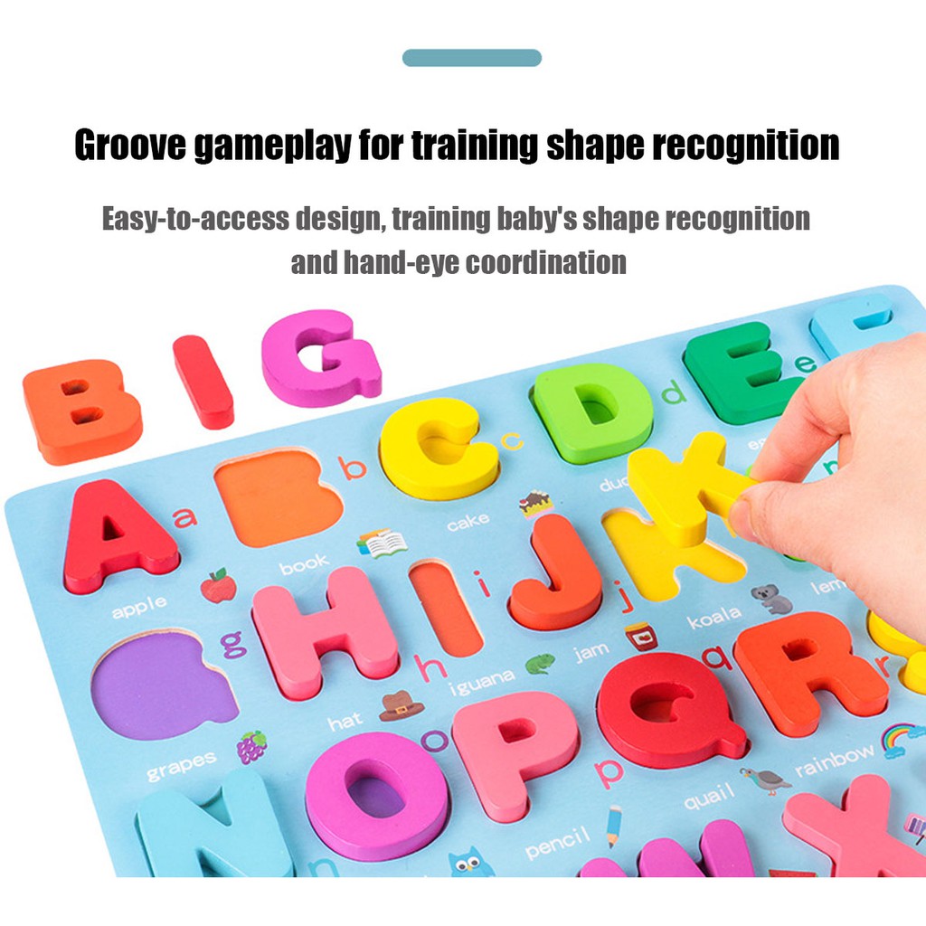 [Ready Stock] Wooden Alphabet Learning Puzzles Board Early Educational ...