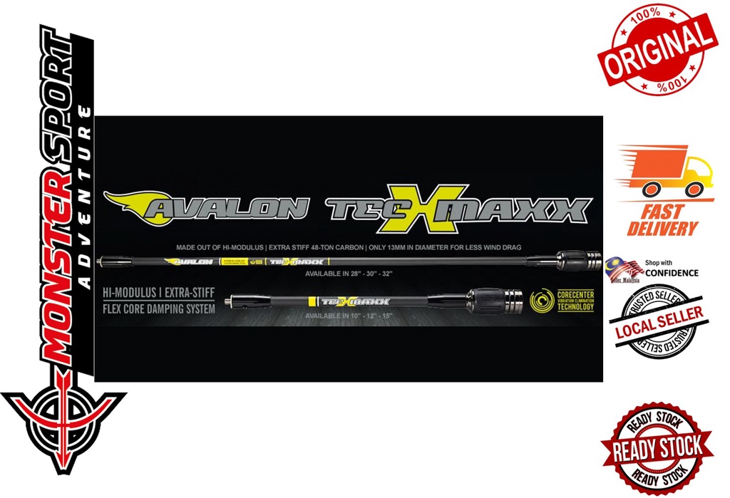 Archery Avalon Archery Target Stabilizers Tec X Maxx 13mm Long Rod 48T ...