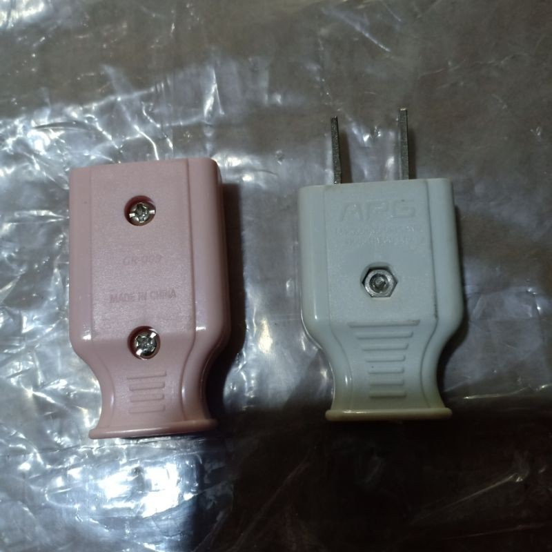 2 pin flat plug adaptor (Male / Female) China plug | Shopee Malaysia