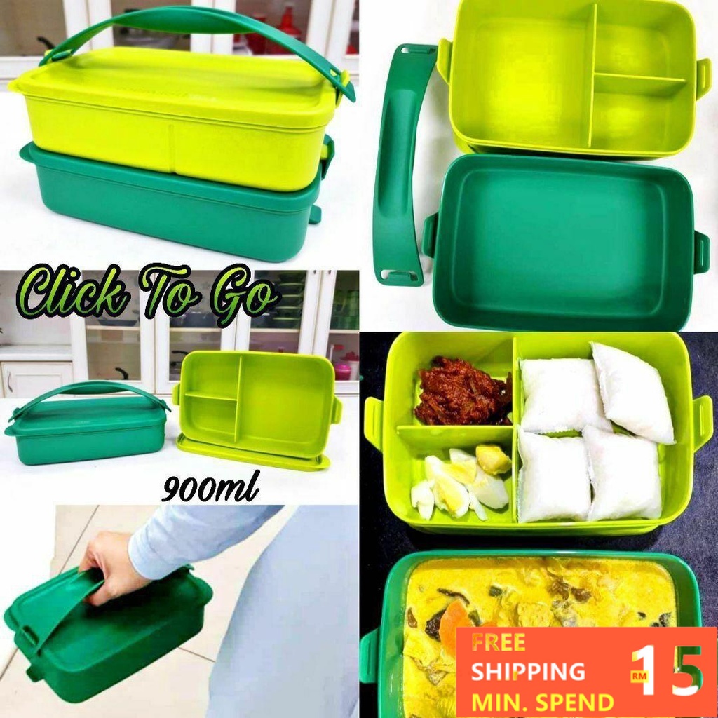 Tupperware Click To Go (2) 900ml | Shopee Malaysia