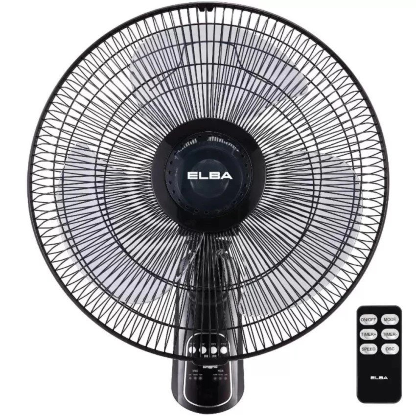 Elba Wall Fan with Remote EWMF-E1646RC 16 Inch(Black) | Shopee Malaysia