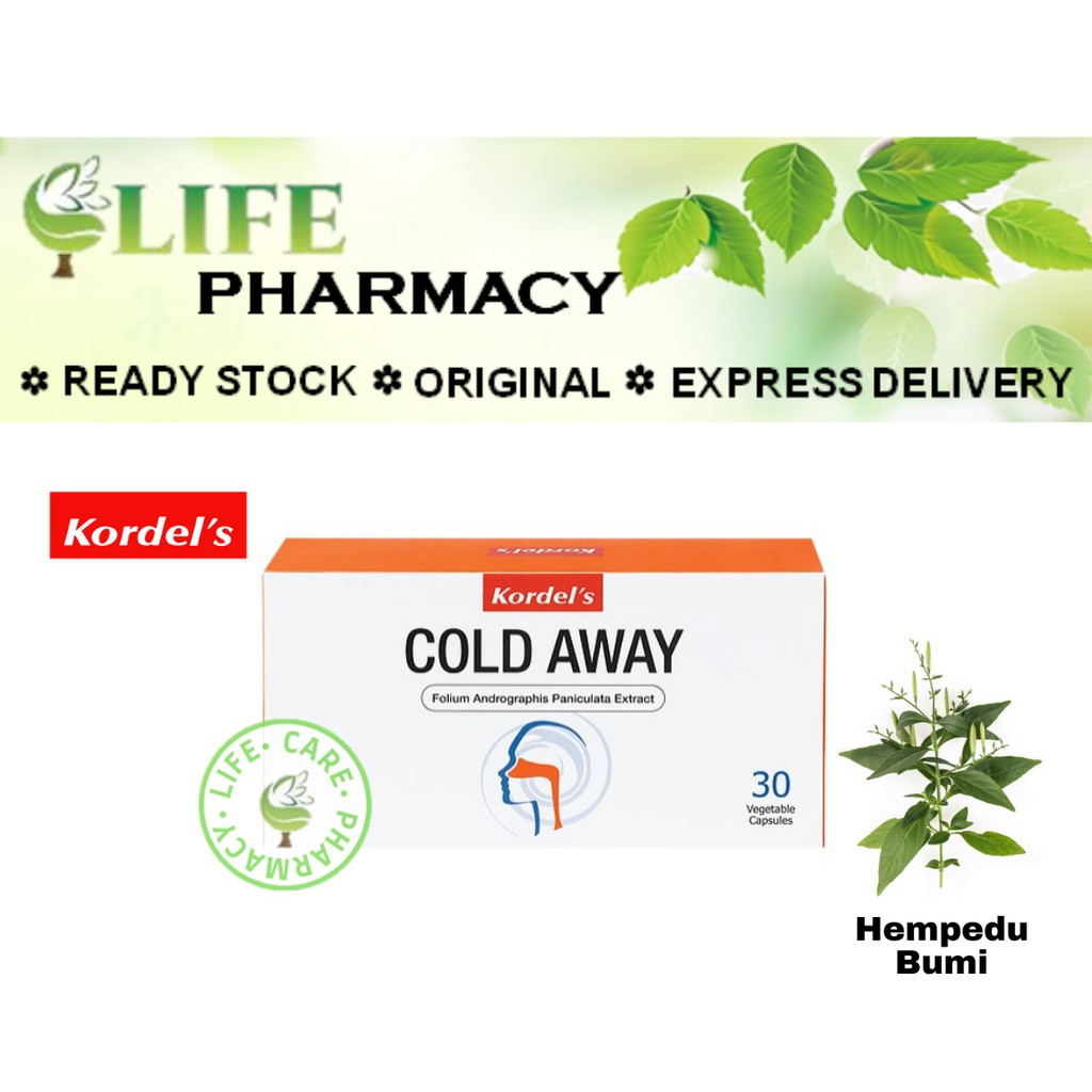 KORDEL'S COLD AWAY CAPSULES 30'S [Hempedu Bumi] (Exp: 2025) | Shopee ...