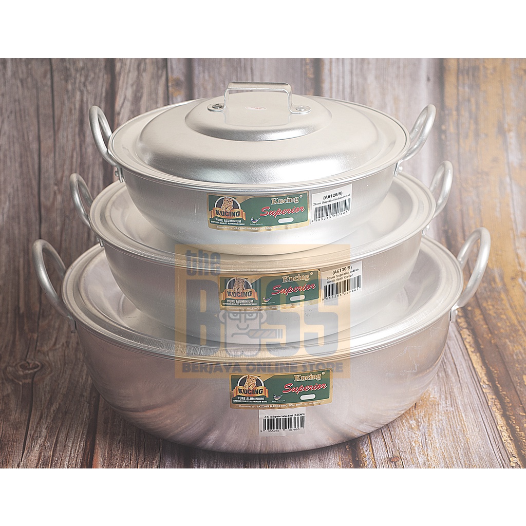 Indian Kuali With Cover Aluminium Kucing | Shopee Malaysia