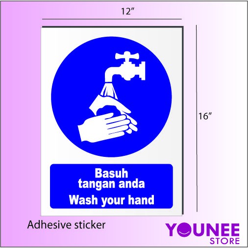 Industrial safety sign / Wash your hand / Basuh tangan / safety warning ...