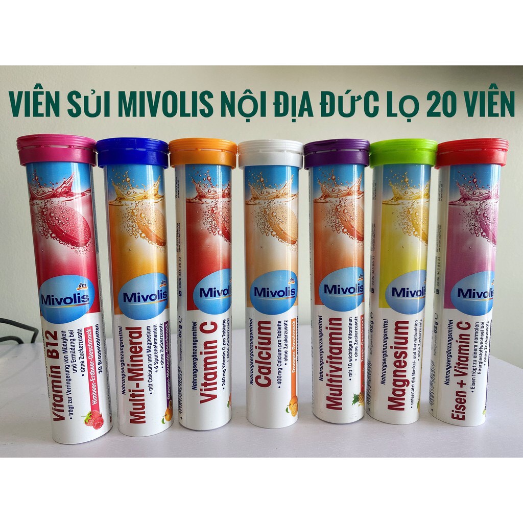 Mivolis Vitamin C Effervescent Tablets and other flavors Support to strengthen the immune system ...