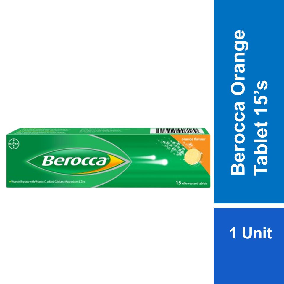 Berocca Flavour Effervescent Tablet - Orange (15's) | Shopee Malaysia