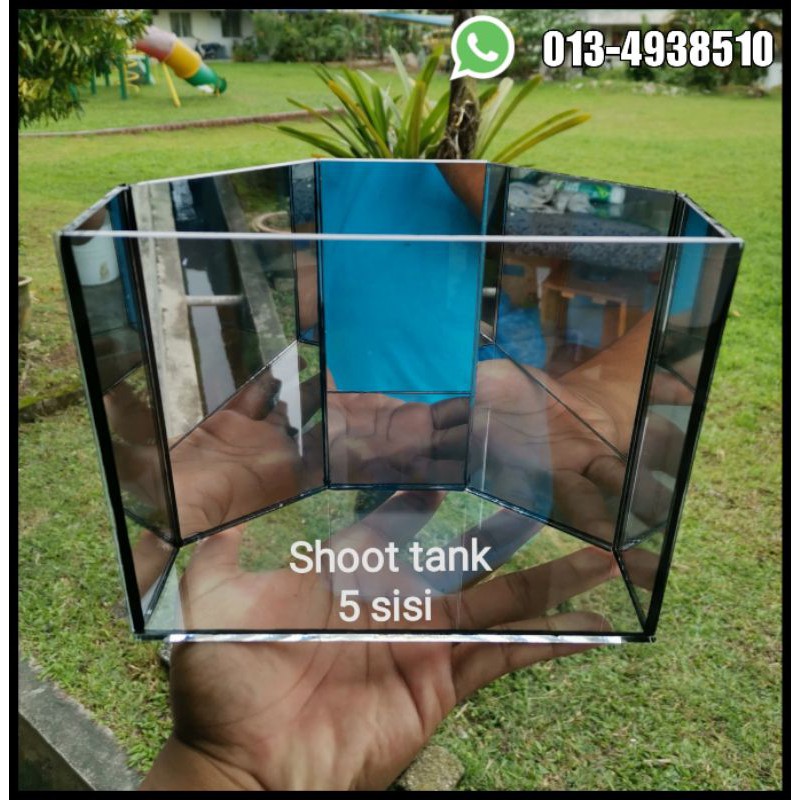 5 Sisi Akuarium Crystal Shoot Tank Ikan Laga / Crystal Clear Betta ...