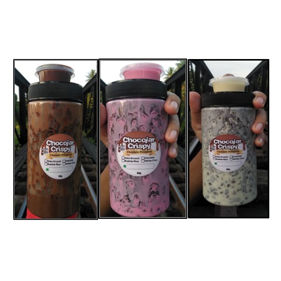 Chocojar Crispy With Free Extra Chocolate 100% Chocolate Premium, Sedap ...