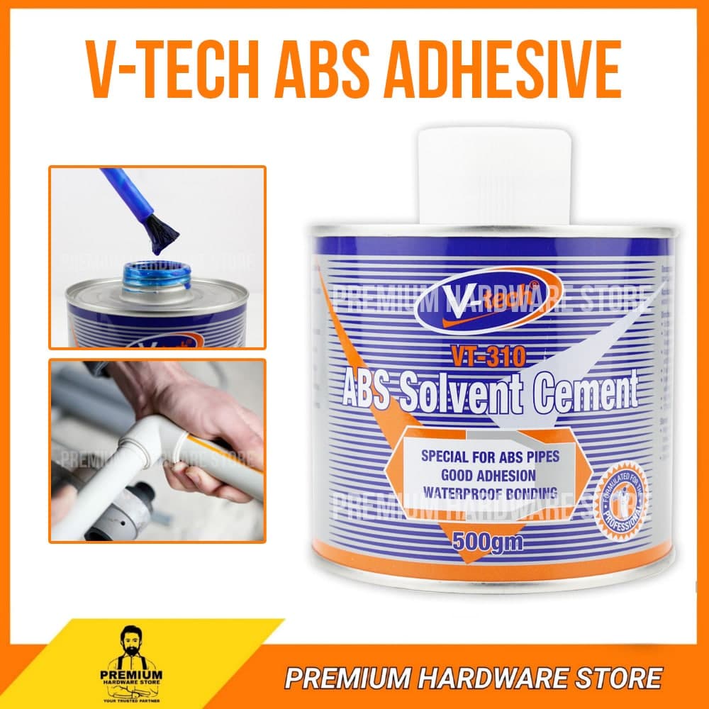 V-TECH 500 GRAM ABS GLUE SOLVENT CEMENT / GAM PAIP ABS (BLUE/BIRU ...