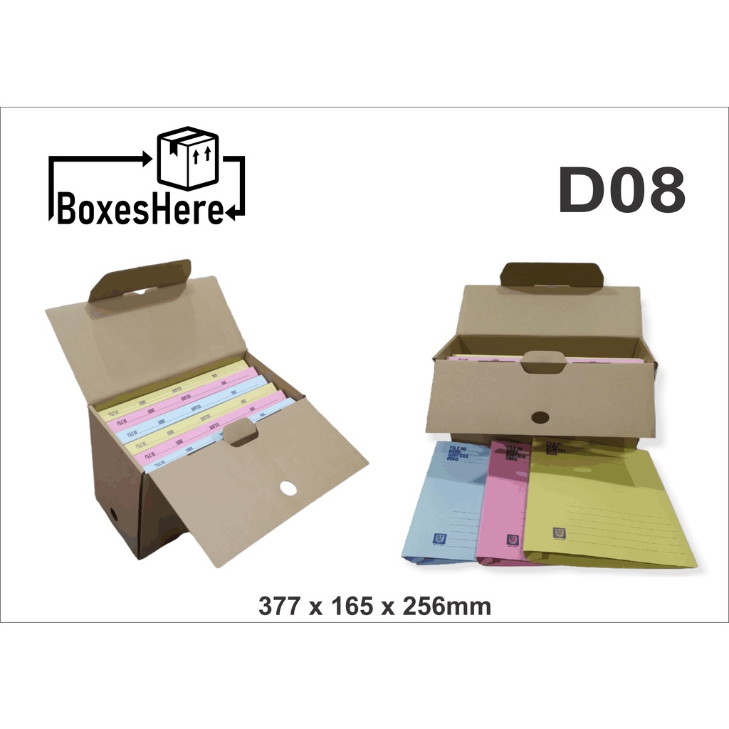 D08 Filing Box (File Box) / Carton Box/Packaging Box/Storage Box ...