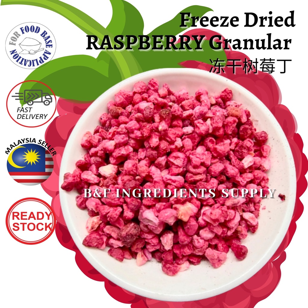 Freeze Dried Raspberry Granular Crushed Coarse Diced Flakes Mince ...