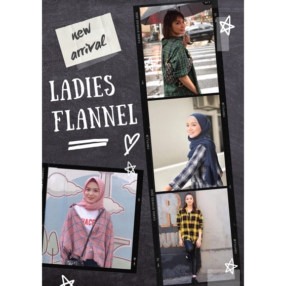 LADIES FLANNEL UNTUK GADIS LIVE LOCK 🇰🇷🇺🇸🇯🇵 | Shopee Malaysia