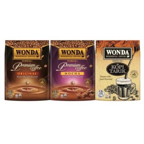 Wonda 3 in 1 Premium Coffee Original (15's x23g) / Kopi Tarik (15 x 25g ...