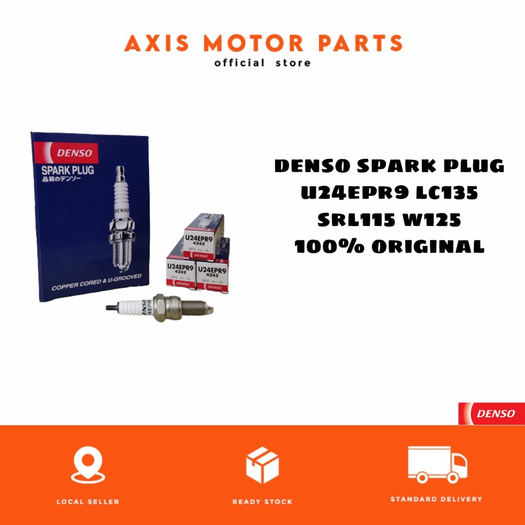 DENSO SPARK PLUG U24EPR9 (CPR9EA-9) LC135 SRL115 W125 FZ150 BELANG150 ...