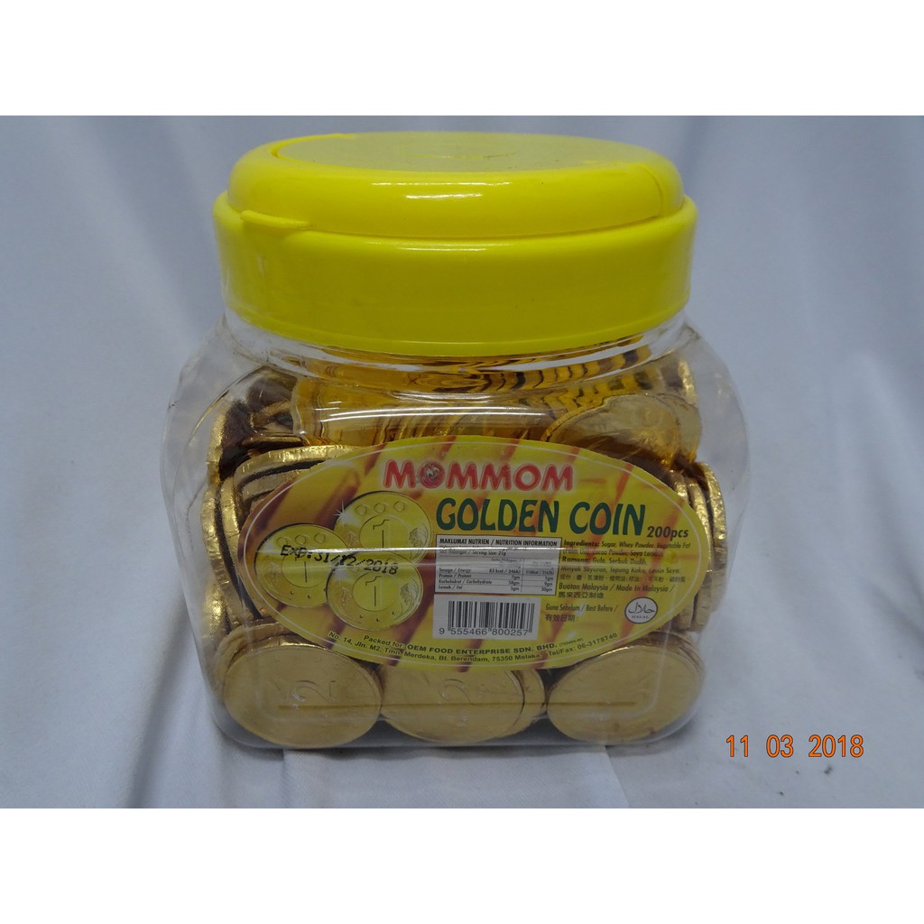 200 Pcs Momon Golden Coin Chocolate (LOCAL READY STOCKS) | Shopee Malaysia