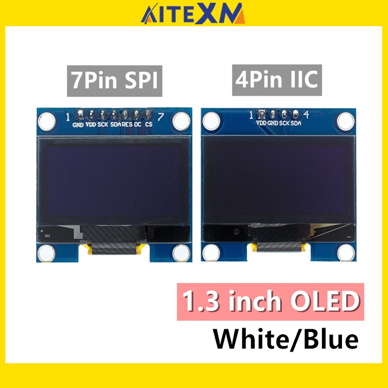 1.3 inch OLED module SPI/IIC I2C Communicate white/blue color 128X64 1.3 inch OLED LCD LED ...