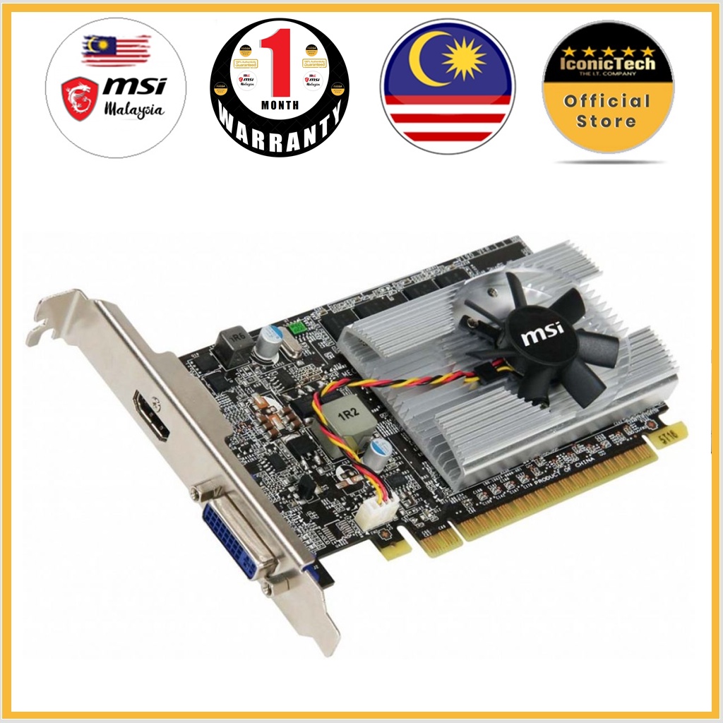 MSI N210-D512D2 GeForce 210 Graphic Card - 589 MHz Core - 512 MB GDDR2 SDRAM - PCI Express 2.0 ...