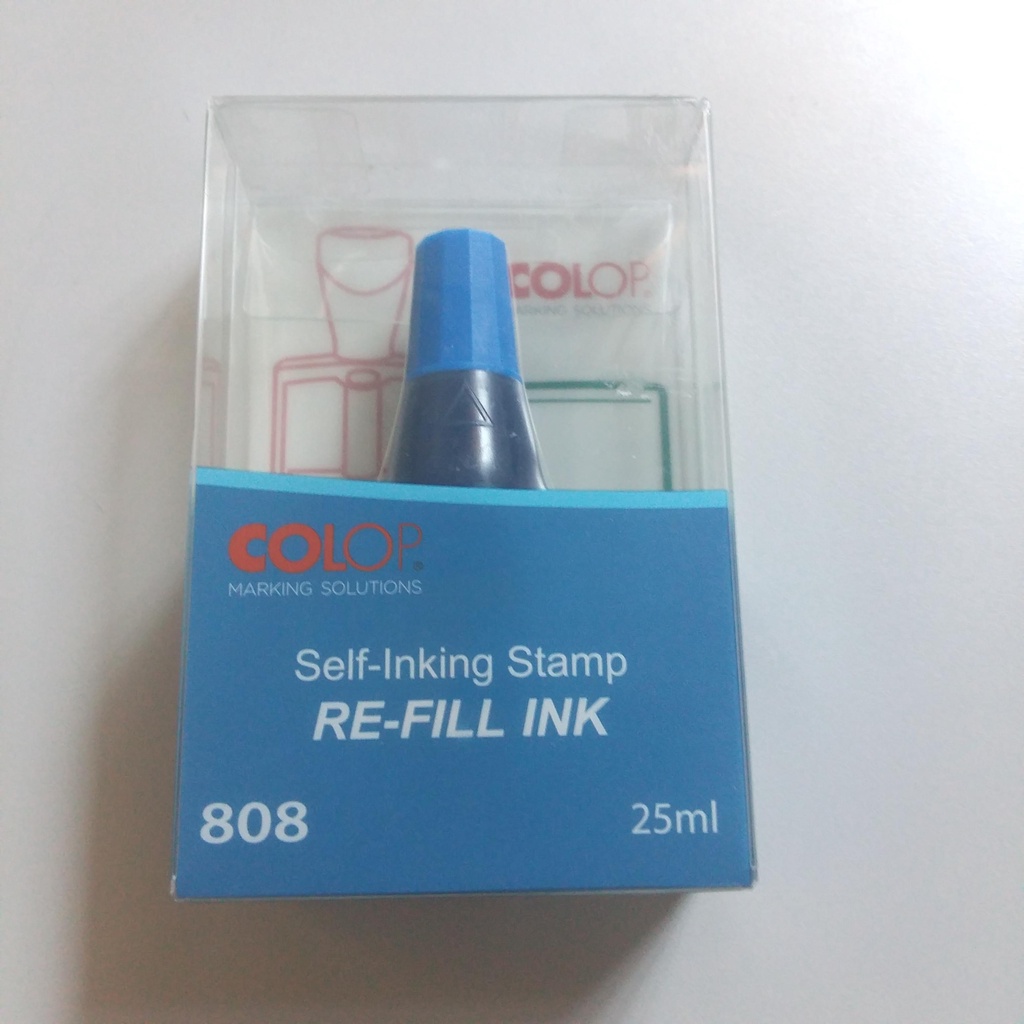 Colop Self-Inking Stamp Re-Fill Ink (25ml) (Blue) | Shopee Malaysia