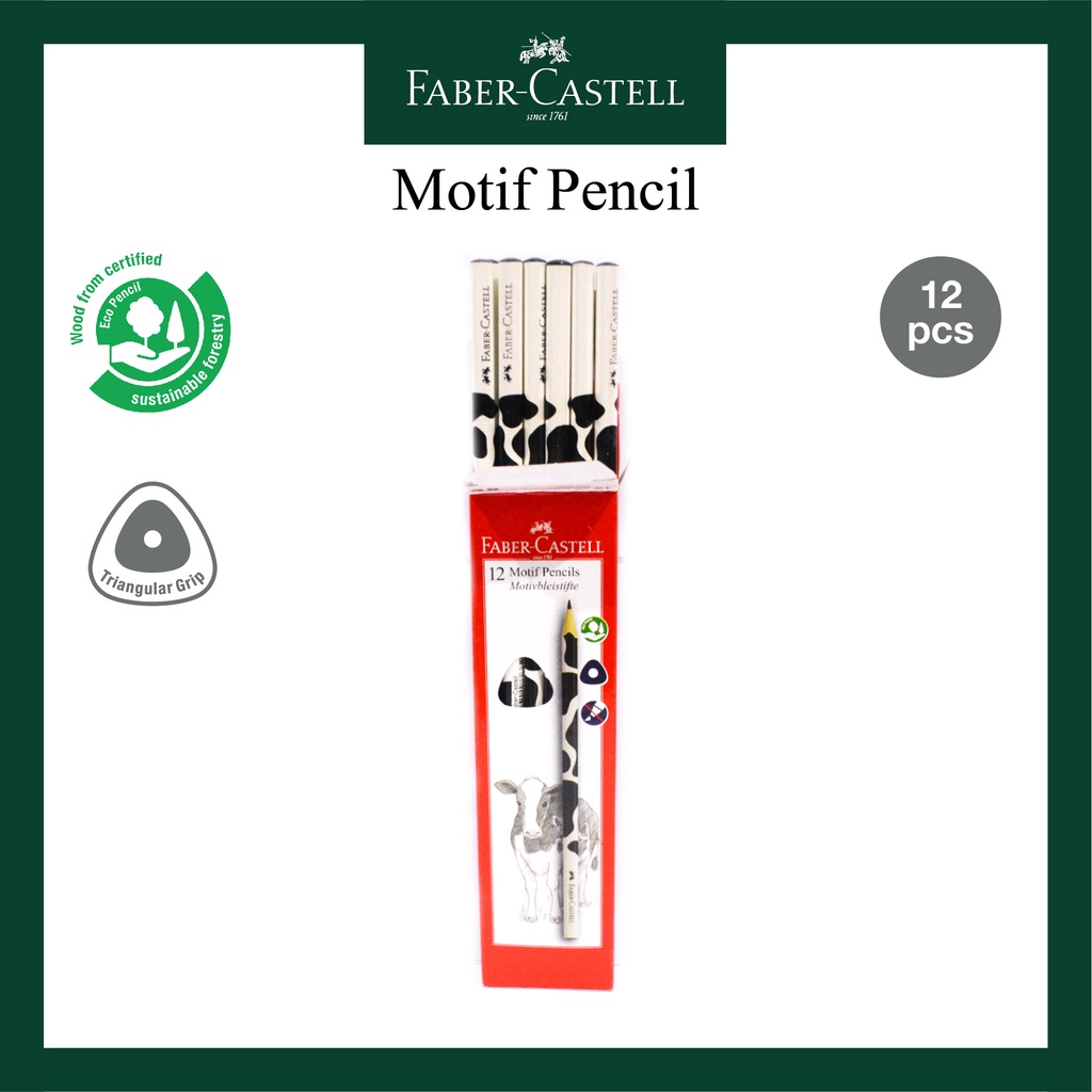 Faber Castell Cow Motif 2B Pencils Per Box | Shopee Malaysia