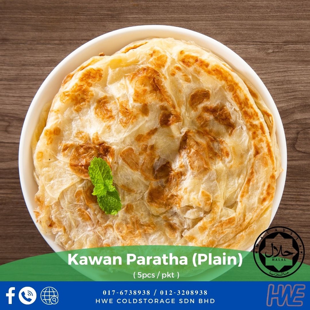 [Halal] Kawan Brand Roti Paratha Plain Roti Canai 5pcs | Shopee Malaysia