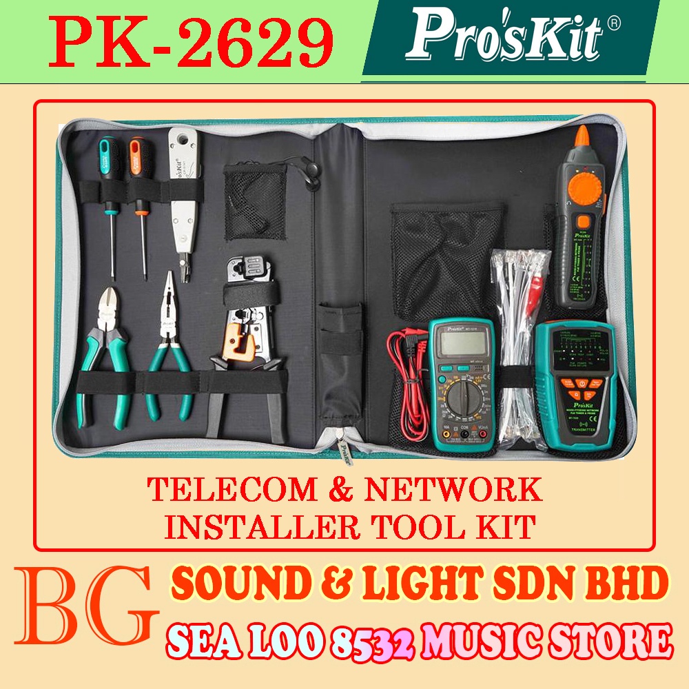 PRO'SKIT PK-2629 / PK2629 TELECOM & NETWORK INSTALLER TOOL KIT [ PROSKIT ] | Shopee Malaysia
