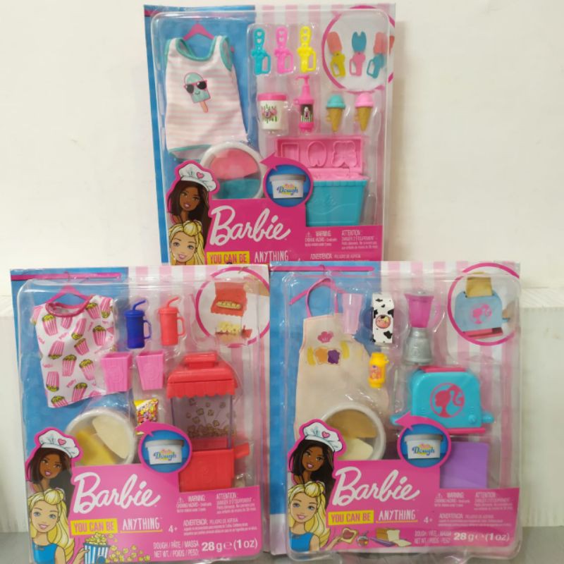 Ori original mattel barbie accessories playset ice cream kitchen ...