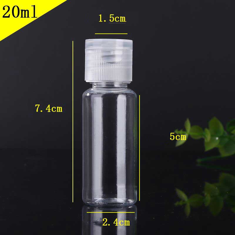 1PCS 10-120ml Plastic PET Lid Lotion Bottles Clear Flip Refillable ...