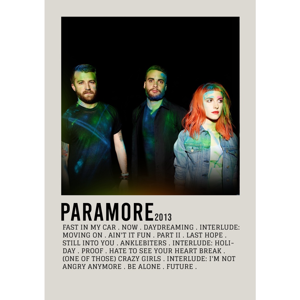 【READY STOCK】Poster Cover Album Paramore by Paramore for Room/Barber ...