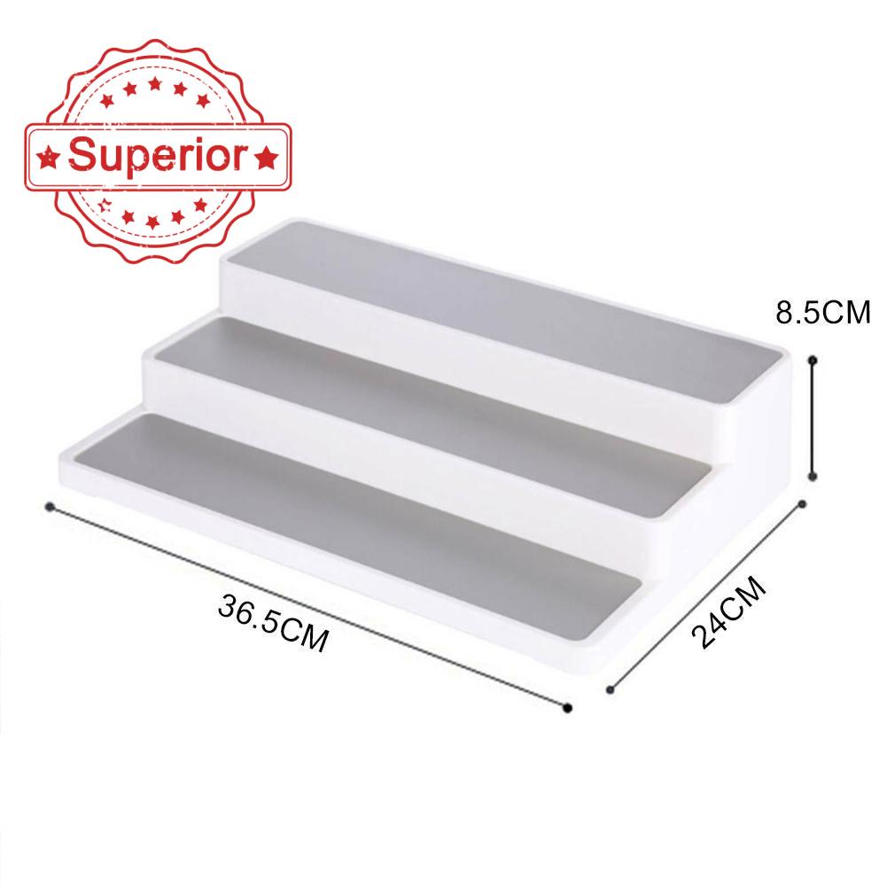 3 Tier Shelf Jar Rack Holder Grey Kitchen Spice Cups Bathroom Storage ...