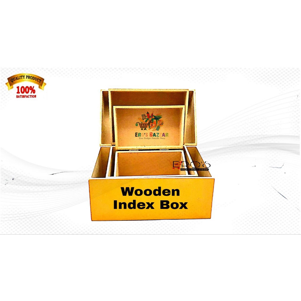 Index Box - Wooden - Small / Medium / Large Box | Shopee Malaysia