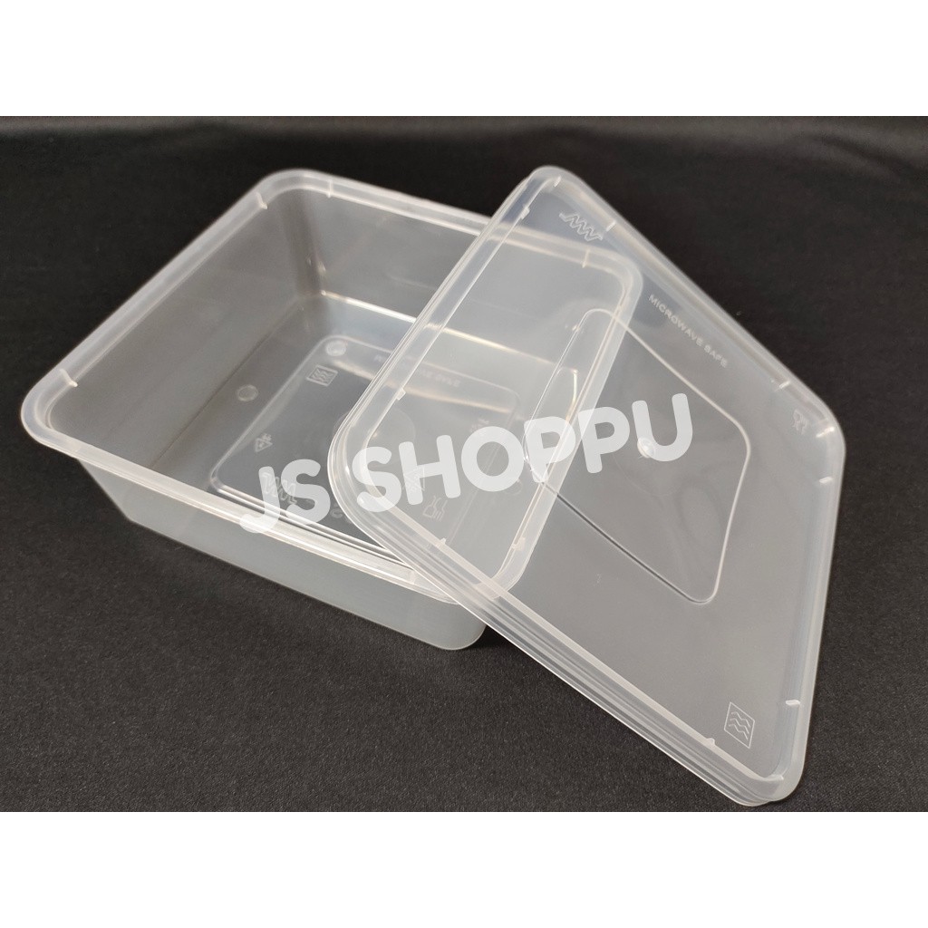 SQ5 Square Plastic Disposable Food Container (30pcs±) | Shopee Malaysia
