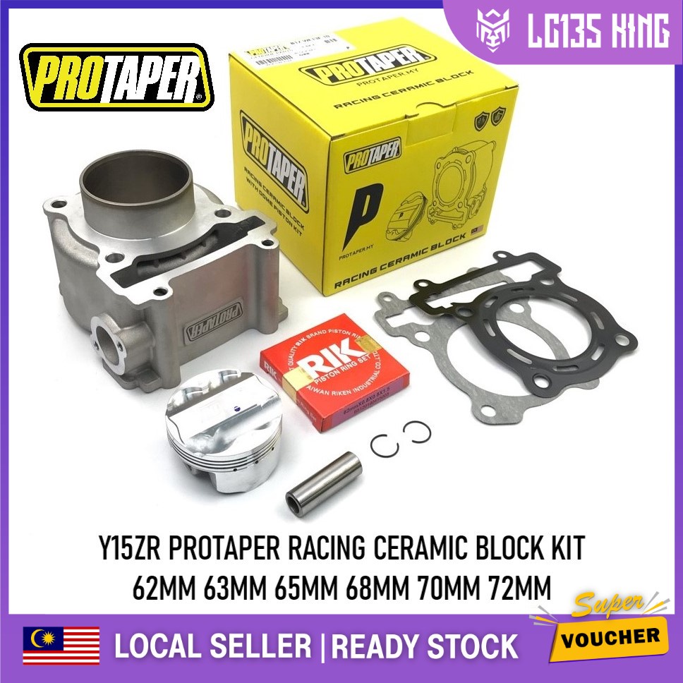 PROTAPER Y15 Y15ZR LC135 CERAMIC BLOCK KIT WITH DOME FORGED PISTON 62 ...